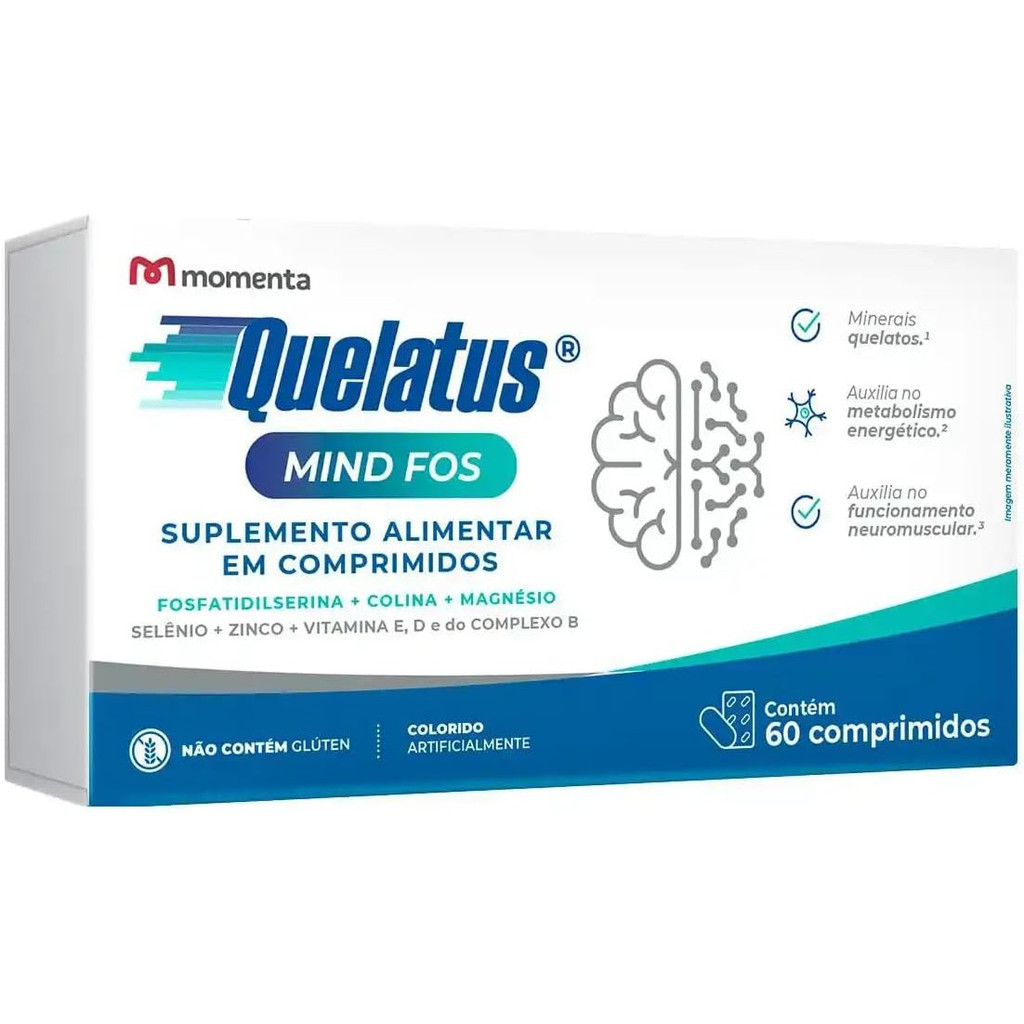 Suplemento Alimentar Quelatus Mind Fos 60 comprimidos | Shopee Brasil