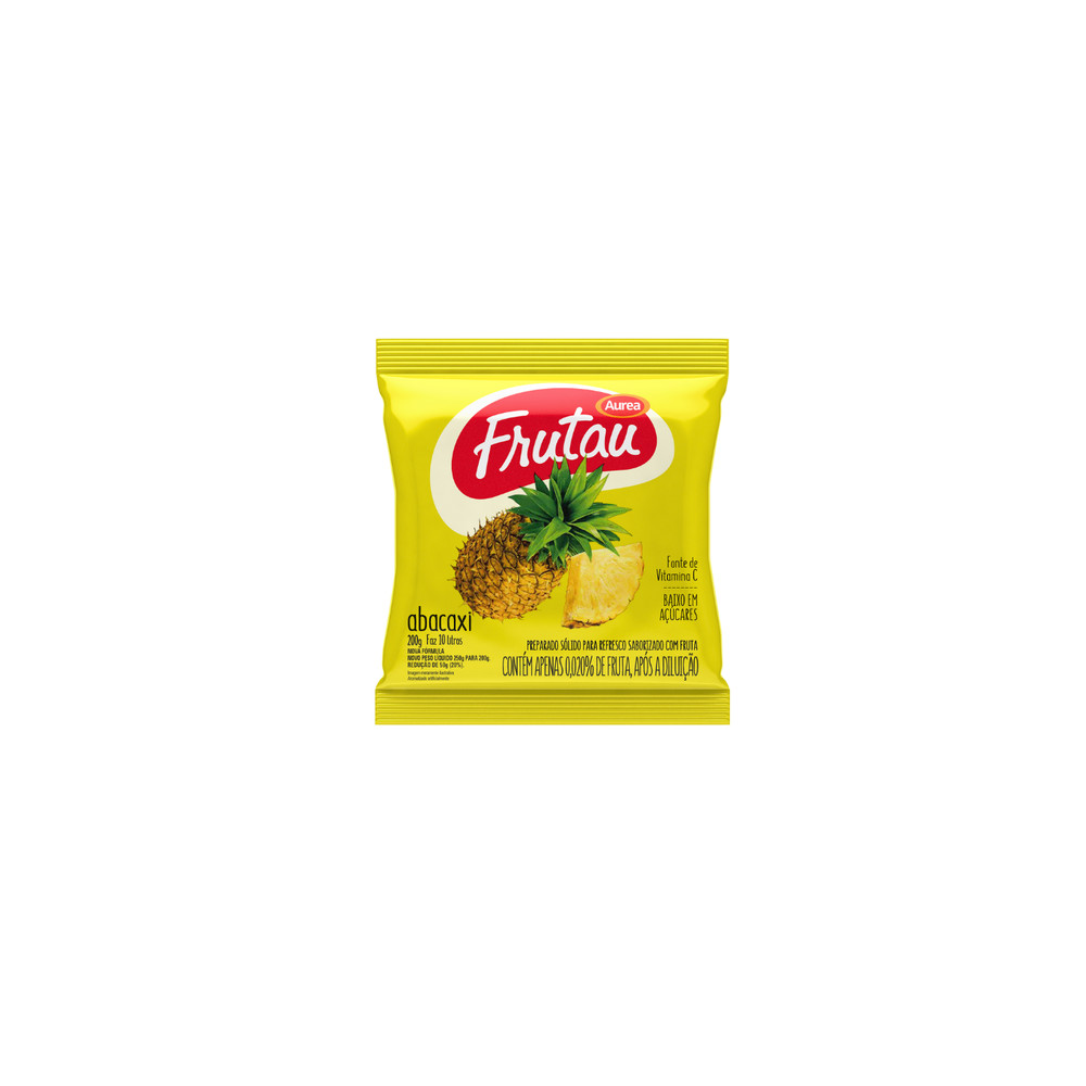 Refresco Sabor Abacaxi Frutau 200g - Aurea | Shopee Brasil
