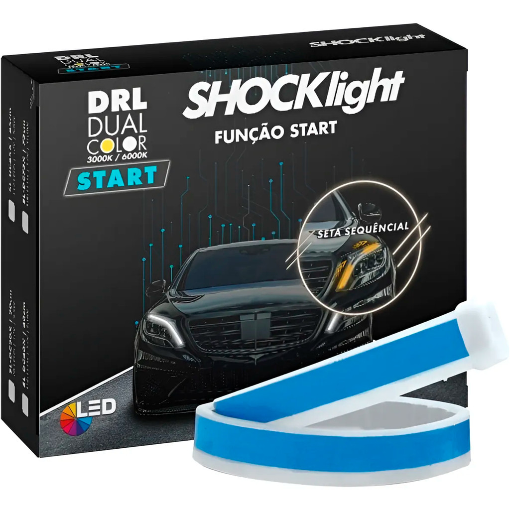 Fita LED Neon Automotiva Shocklight Luz Interna Dual Color Painel Carro ...