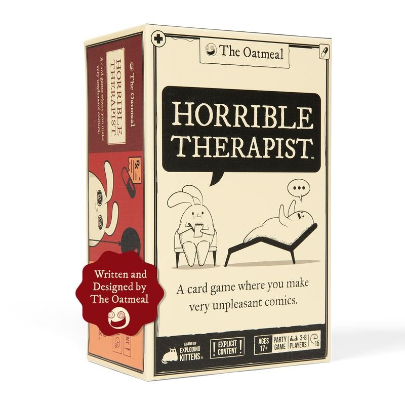 Exploding Kittens Horrible Therapist: Base Edition 3-8 Players - Ages ...
