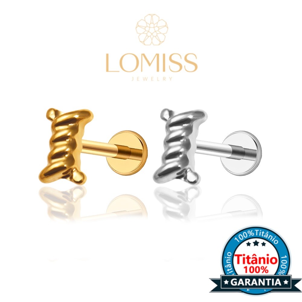 Piercing Labret Titânio Pvd Arame Para Orelha Lábio Cartilagem Helix ...
