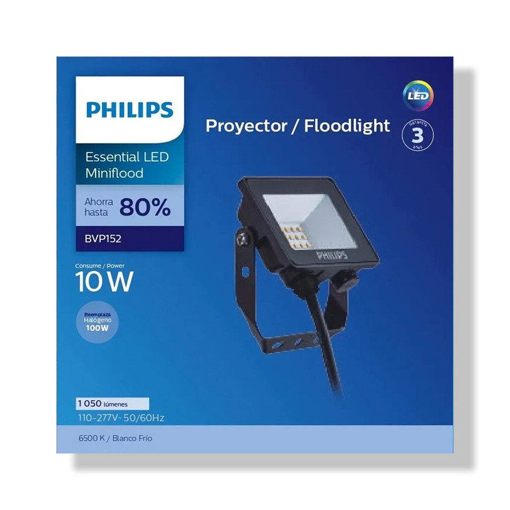Refletor Led Philips G3 10W IP65 1050 Lumens BR Fria Bv | Shopee Brasil