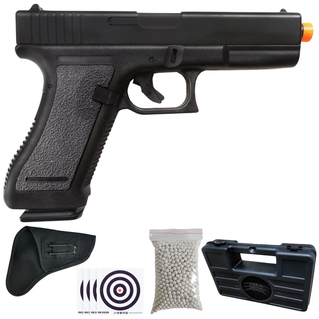 PISTOLA AIRSOFT GK K17 Kwc 1000 BBS 10 ALVO CASE COLDRE | Shopee Brasil