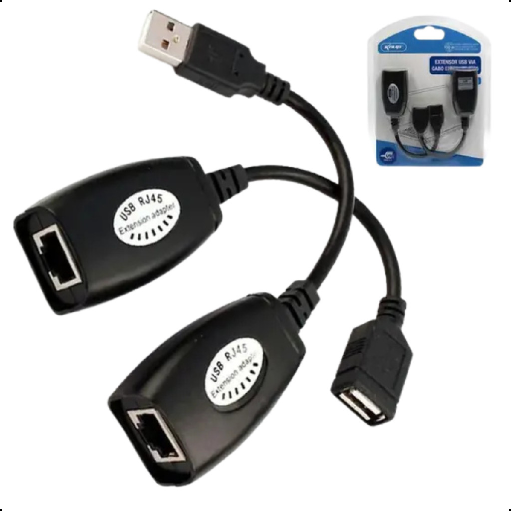 Extensor USB via Cabo de Rede RJ45 – Knup HB-T88 | Shopee Brasil