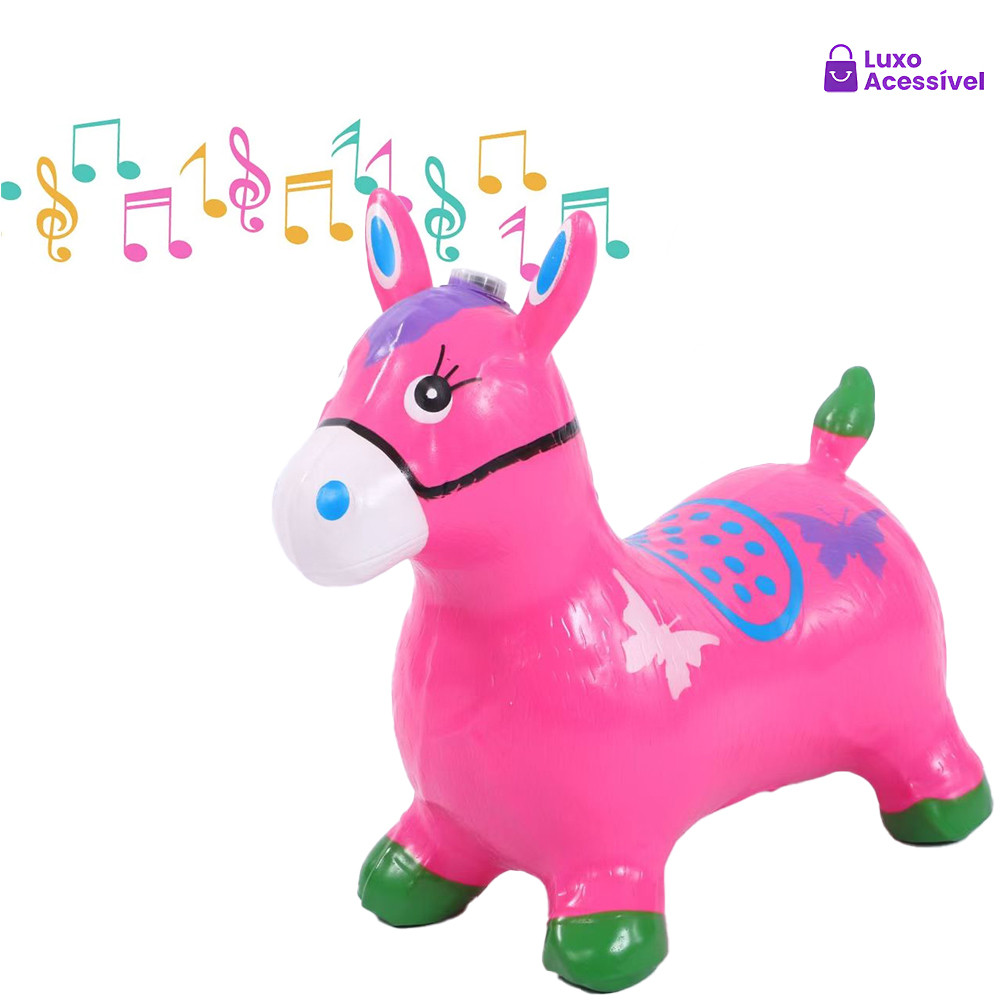 Cavalinho Inflável Pula Pula Infantil - Musical com LED Colorido e Som ...