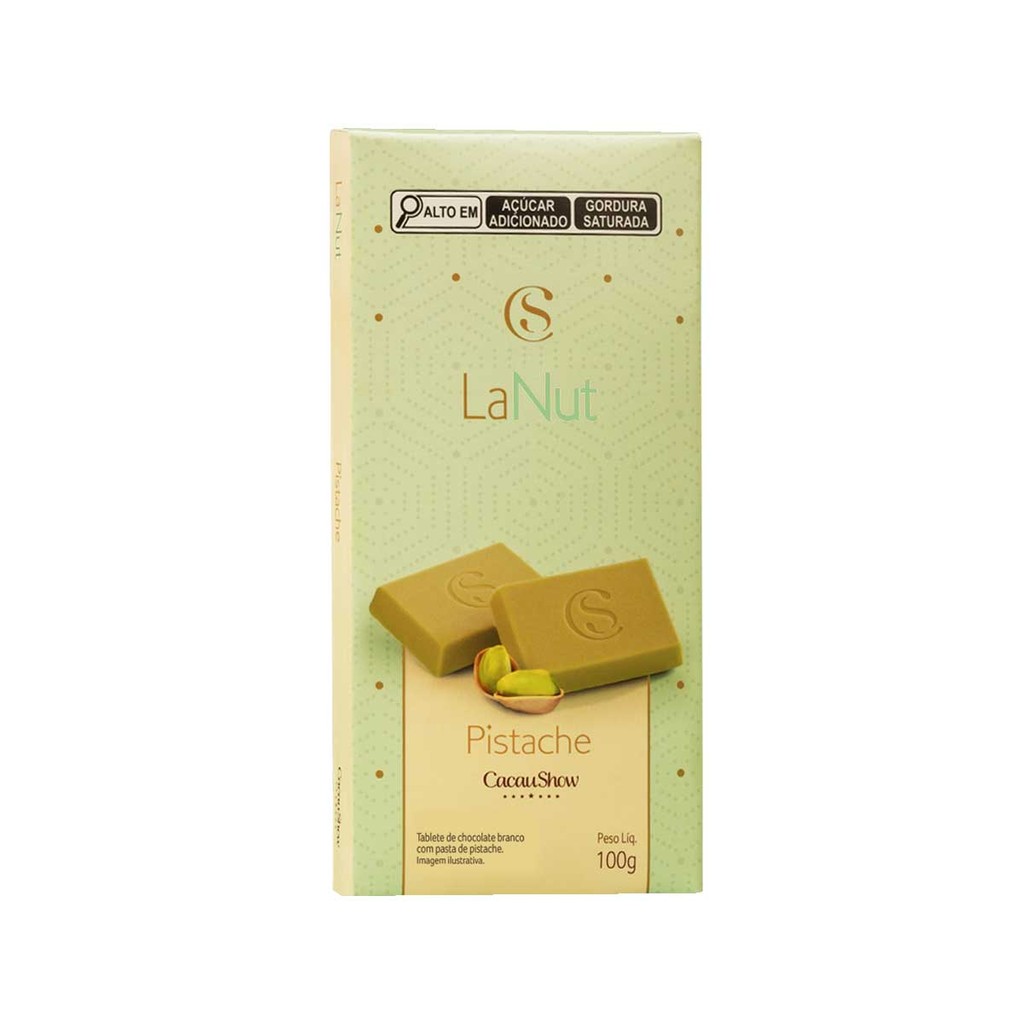 Tablete LaNut Pistache 100g Cacau Show | Shopee Brasil