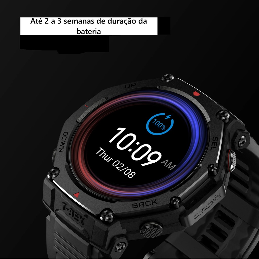 Smartwatch Amazfit T-REX 3 PRO Gps Integrado, Tela Amoled, Titânio 48mm ...