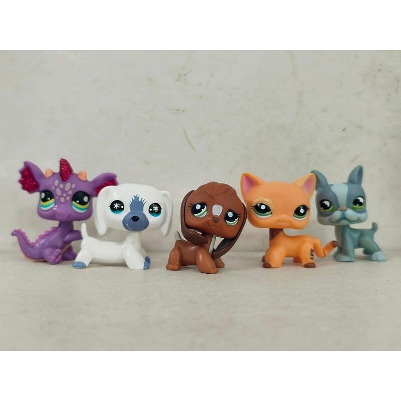 5 Pçs/Lote LPS Littlest Pet Shop Gato Cachorro Dragão # 2660OOAK 408 ...