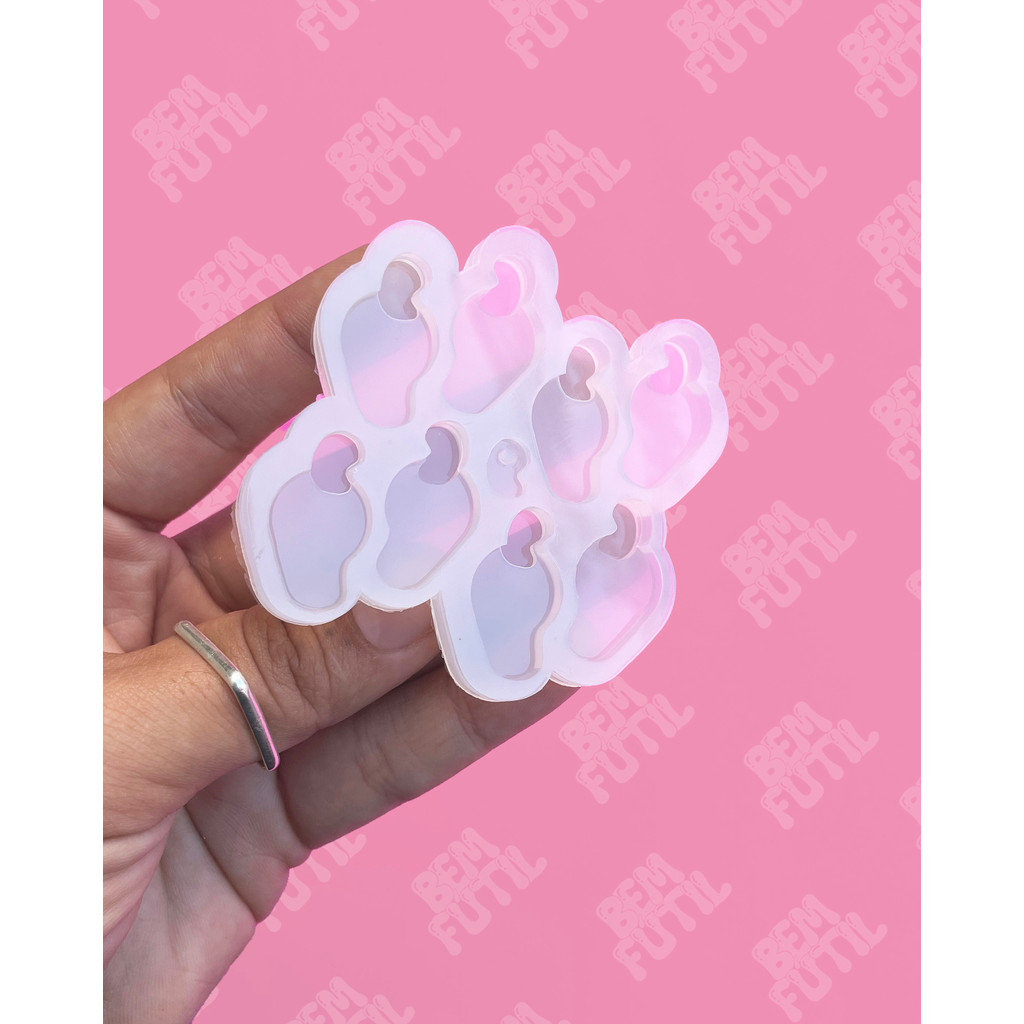 Molde Brinco Caju Mini Alto Relevo com 4 pares | Shopee Brasil