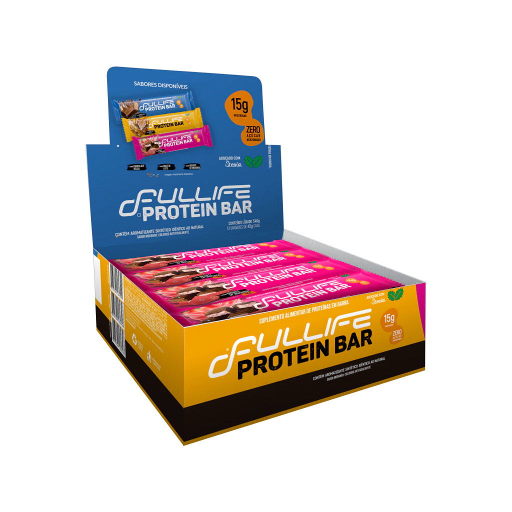 Protein Bar 12un de 45g - Fullife | Shopee Brasil