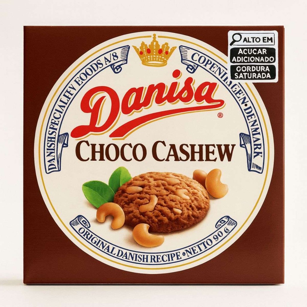 Biscoito Chocolate Cookies C/ Castanha Caju Danisa Dinamarca | Shopee ...