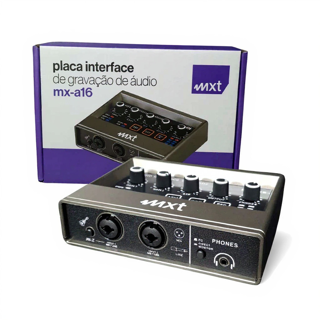 Interface MXT MX-A16 USB Phantom Power 48V | Shopee Brasil