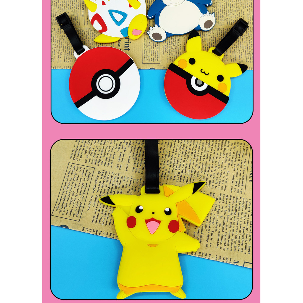 Etiqueta de bagagem de desenho animado AGGD Pikachu Jenny Turtle Poké ...