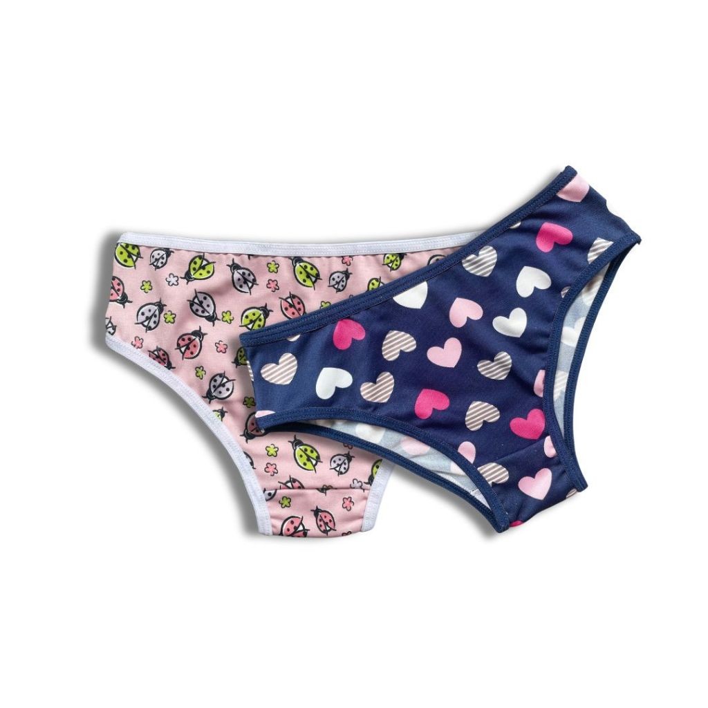 Kit 5 Calcinhas Infantis Estampas Sortidas Conforto Kids Forro 100% ...