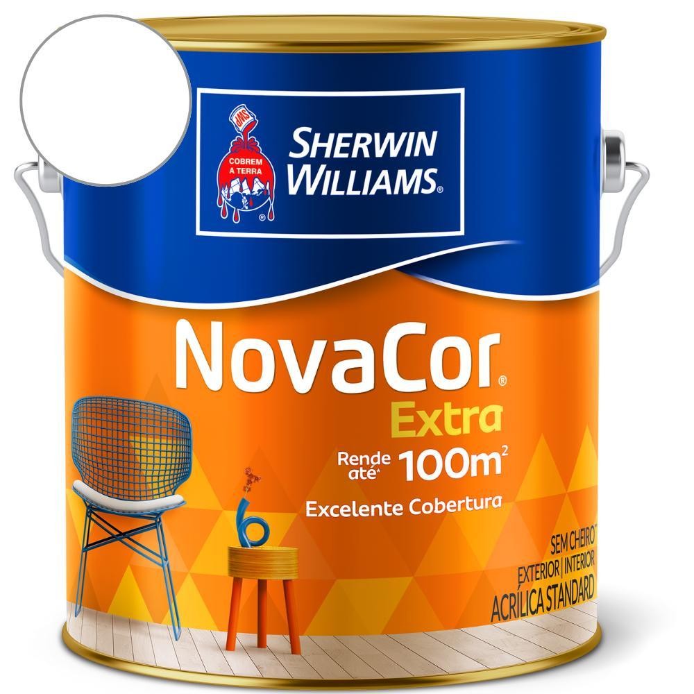 Tinta ACR Mais Rendimento NovaCor Semibrilho Branco Sherwin Williams 3 ...