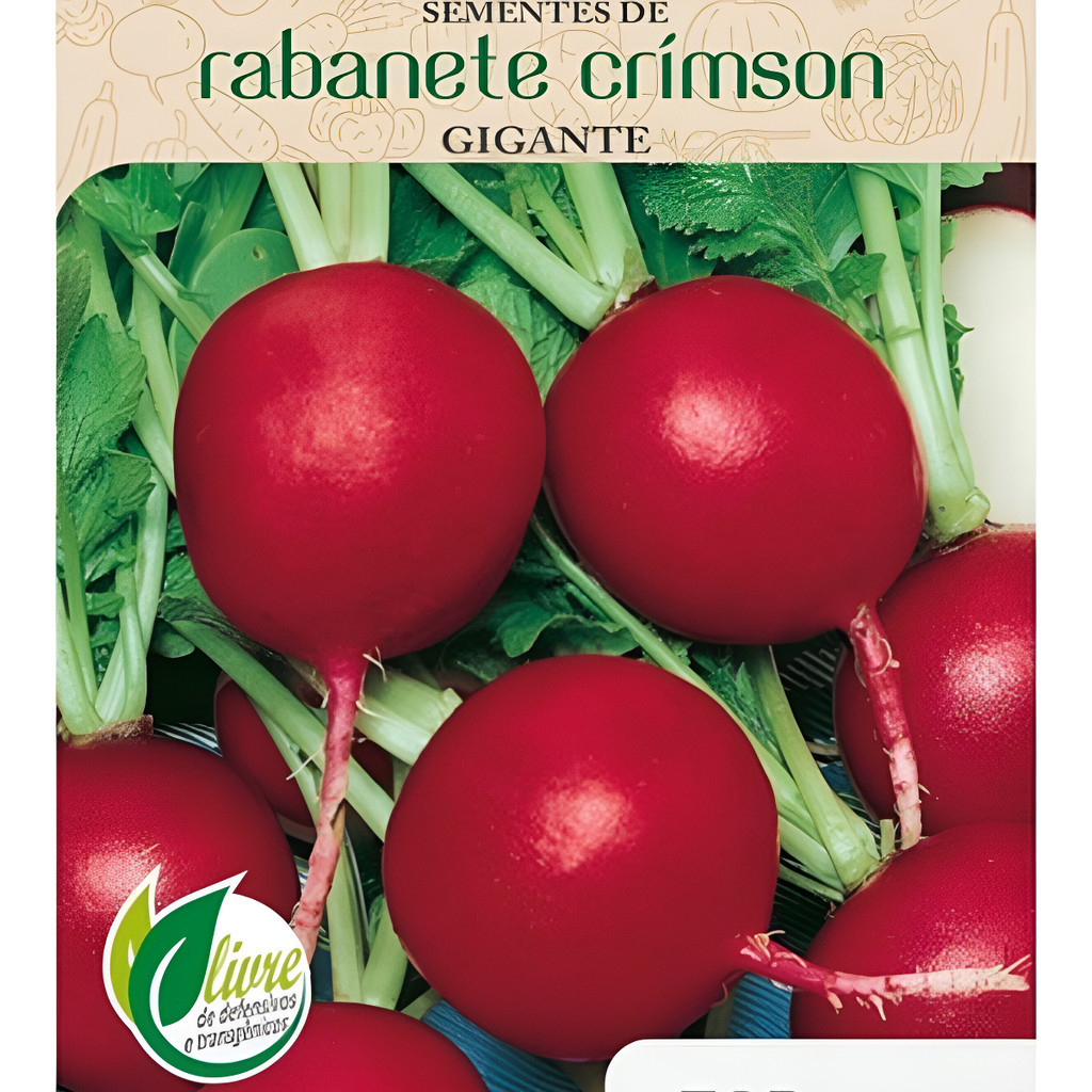1000 Sementes Rabanete Crimson Gigante Topsee | Shopee Brasil