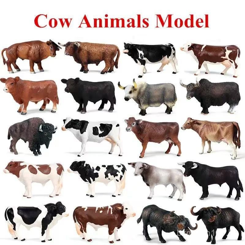 2025 Conjunto de Brinquedos Realistas de Animais de Fazenda Vaca Modelo ...