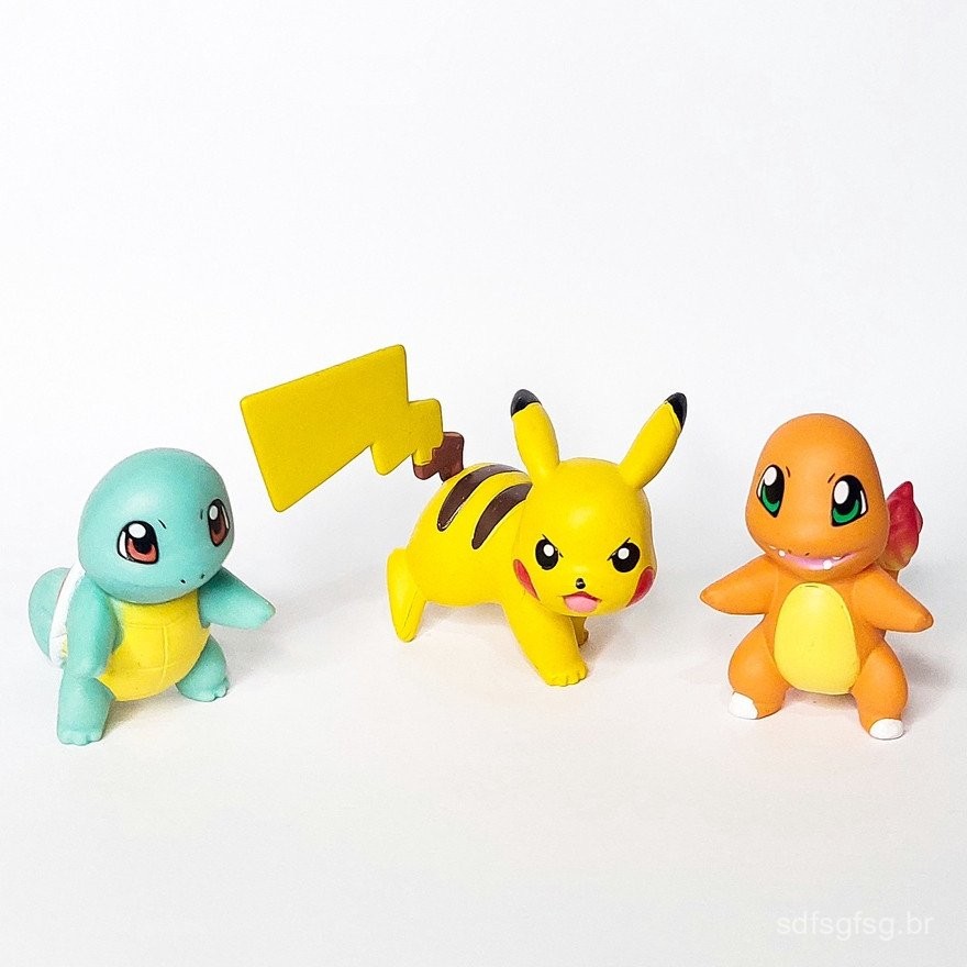 Figura De Ação CAOF Bonecos Pokémon Figma 052-Pikachu , Squirtle ...
