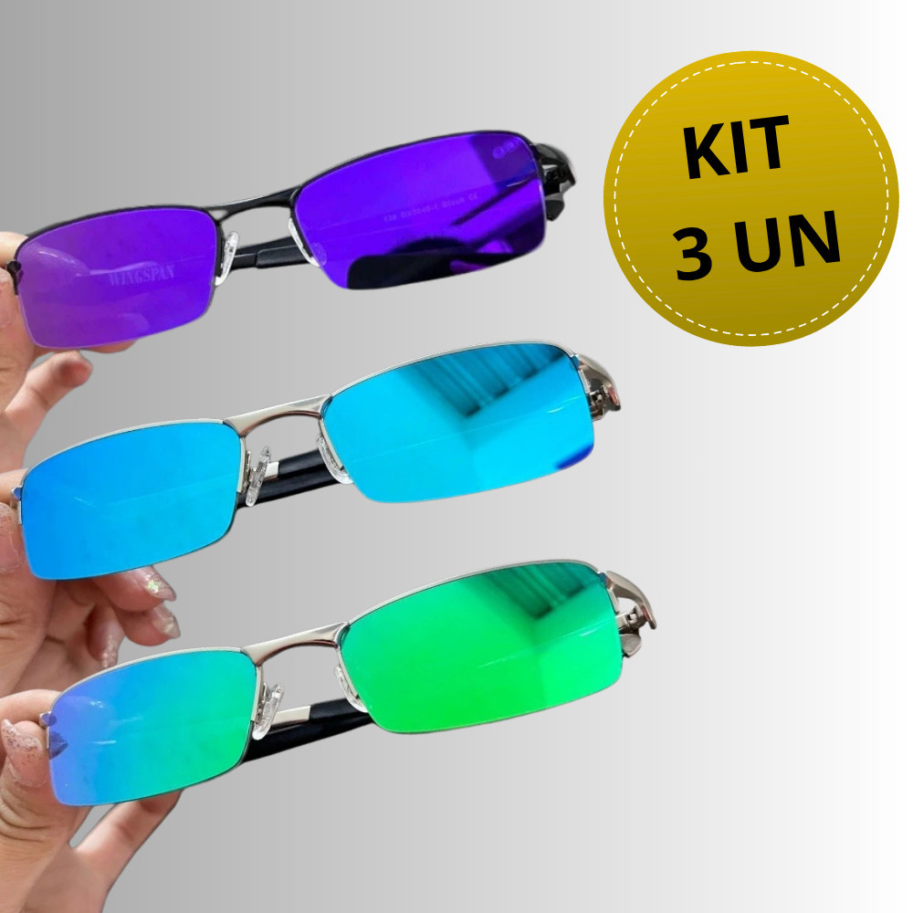 KIT 3 Lupinha do Vilão Espelhada Lupa de Vilão Top Proteção UV400 ...