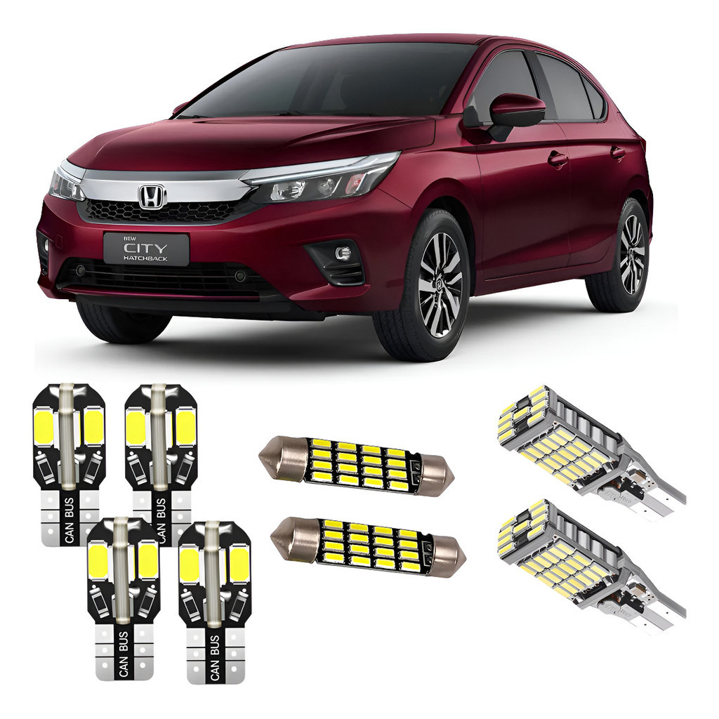 Kit Lampadas Ultra Led Premium Internas Placa Ré Honda City Hatch e ...