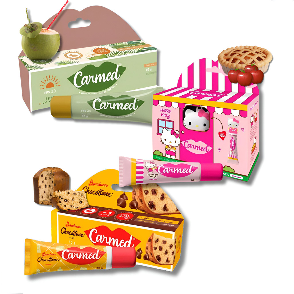 Kit Carmed Agua De Coco Hello Kitty Chocotone | Shopee Brasil