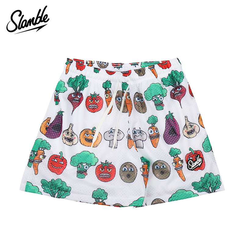 SLAMBLE verão novo estilo dos desenhos animados impresso Shorts de ...