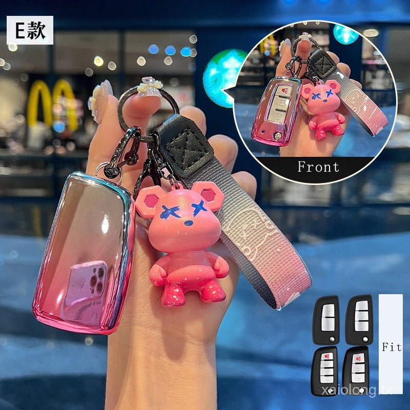 Capa de Chave Flip ICAR para Nissan Qashqai Sunny NV200 J11 Pulse C13 X-Trail T32 com Chave Cor ...