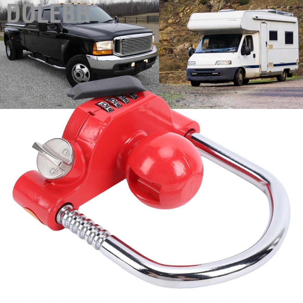 dolebr Anti Theft Trailer Lock Heavy Duty U Shaped Password for 1-7/8 2 ...