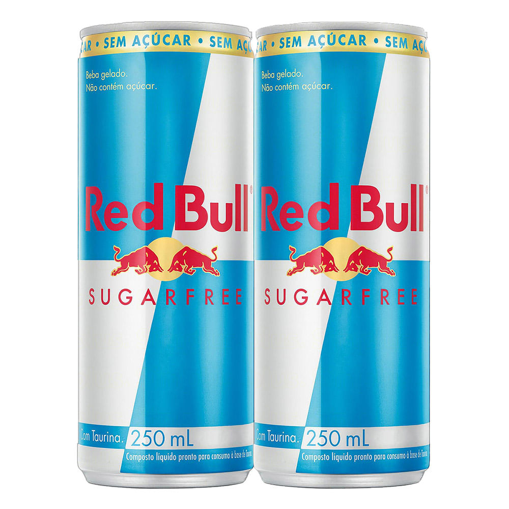 Kit 2 Energético Red Bull Sugarfree Sem Açúcar 250ml | Shopee Brasil