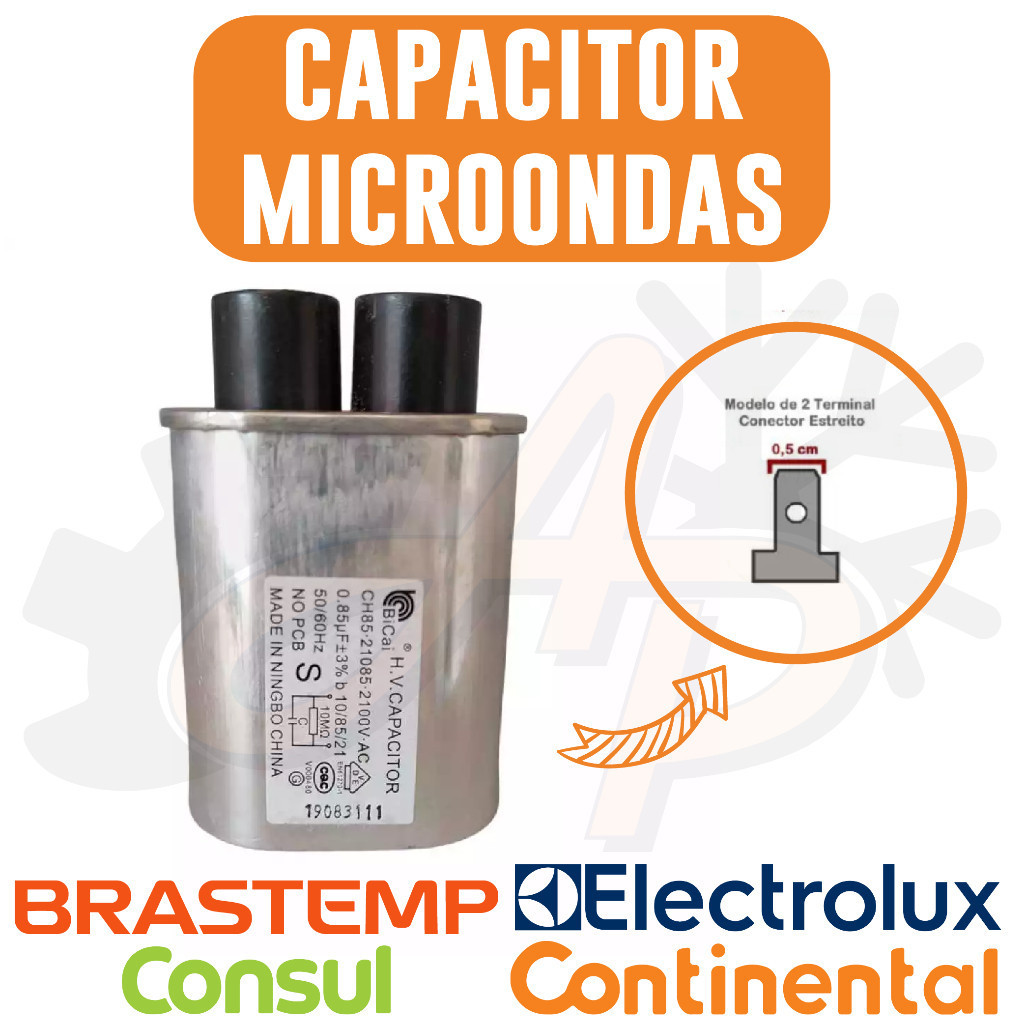 Capacitor Para Micro-ondas Alta Tensão 0.95UF 2100V | Shopee Brasil