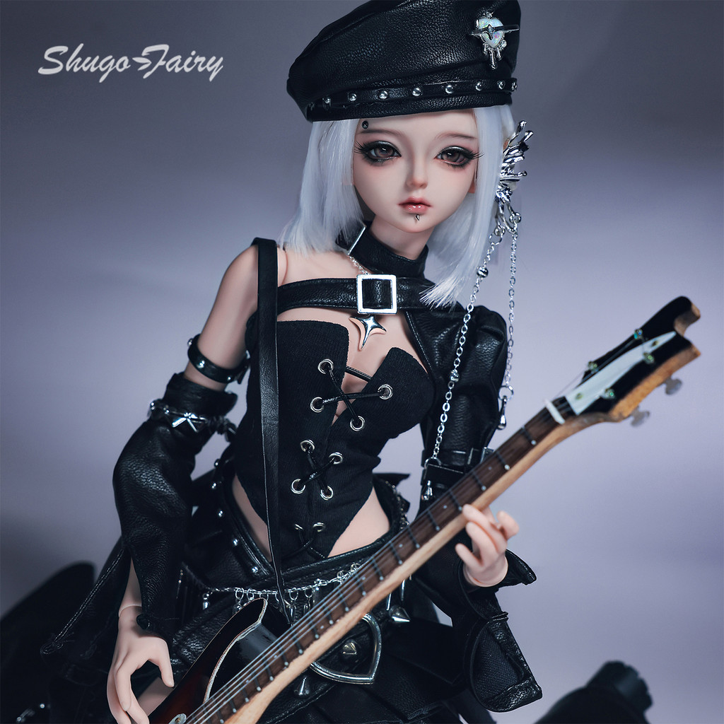 Boneca BJD 1/4 Camilla Um Conjunto Completo Banda Punk Rock Guitarrista ...