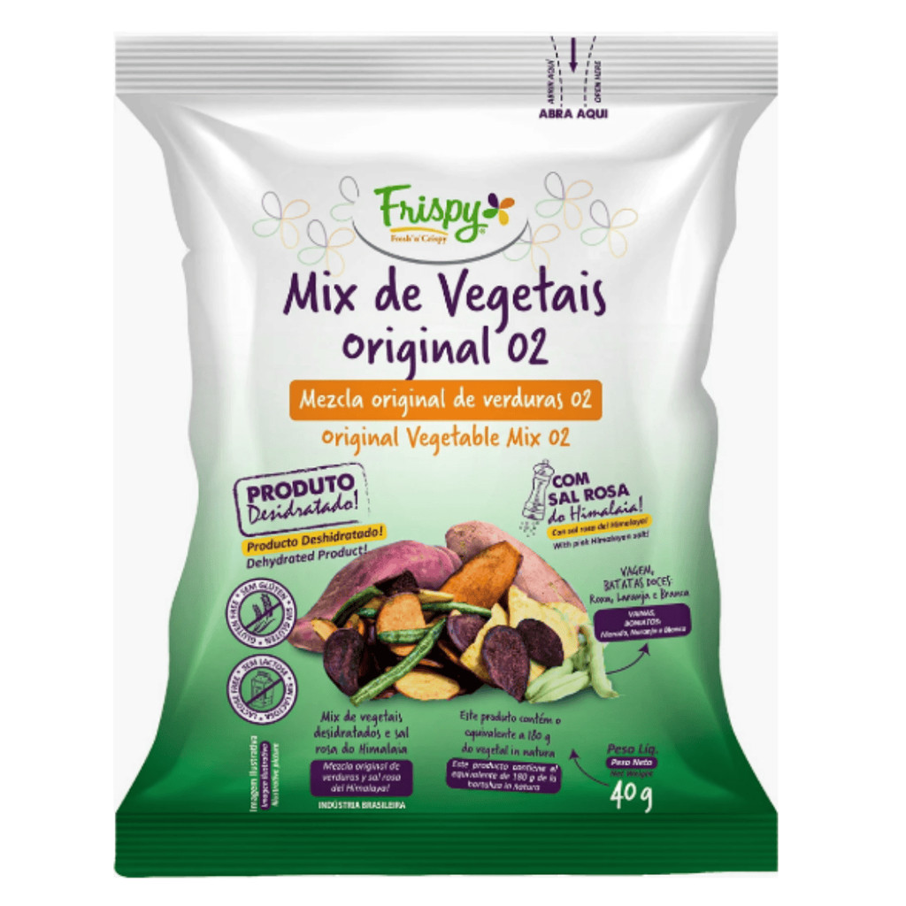 Chips Mix De Vegetais Original 02 Pacote Frispy 40g | Shopee Brasil