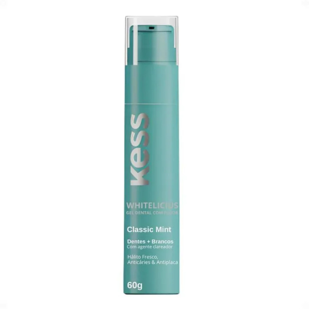 Gel Dental Kess Whitelicious Classic Mint - 60g | Shopee Brasil