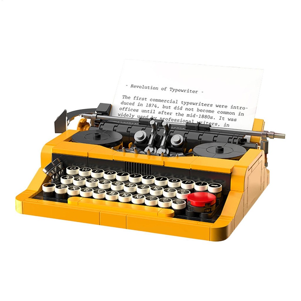 Typewriter Toy Building Block Retro Typewriter Building Blocks Toys ...