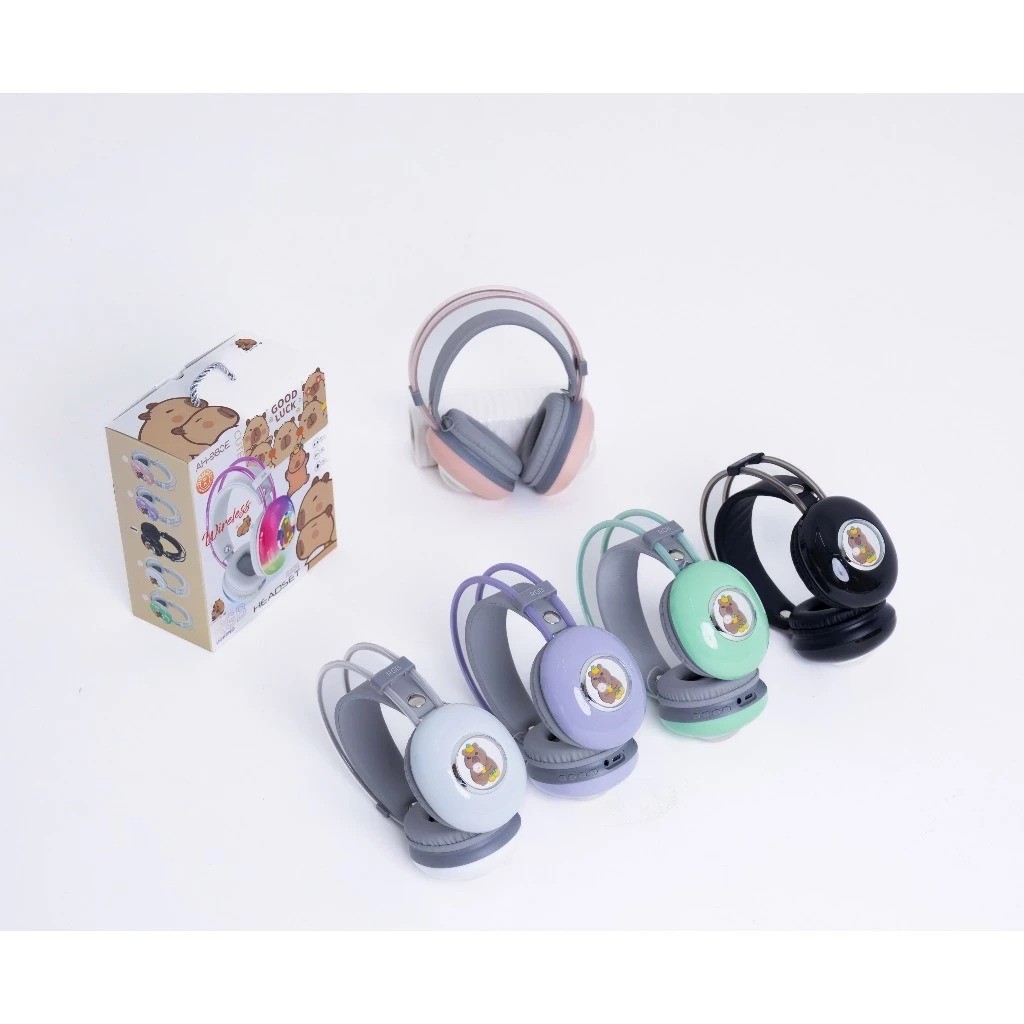 Fone de Ouvido Stitch Capivara com Led RGB Bluetooth Headset Infantil ...