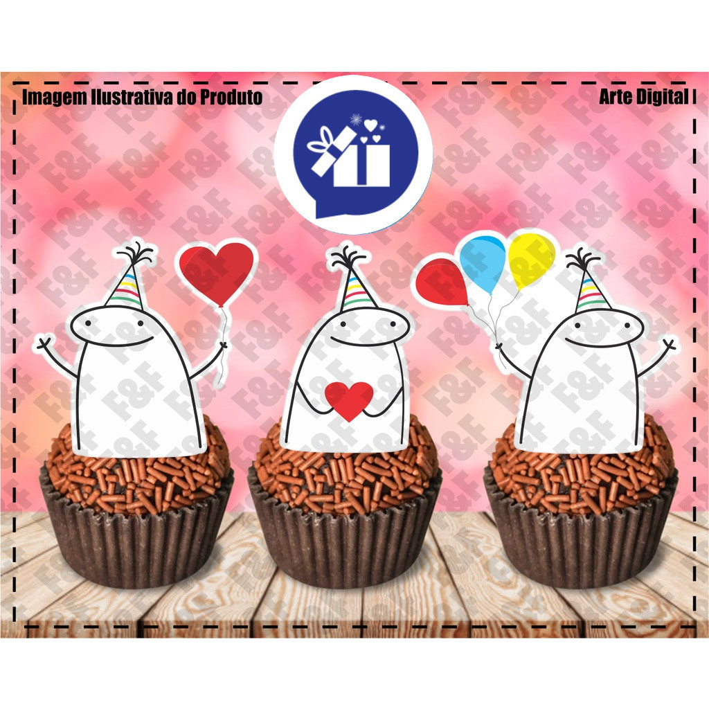 60 Toppers Tags Para Docinhos Doces Flork Meme Mod.01 | Shopee Brasil