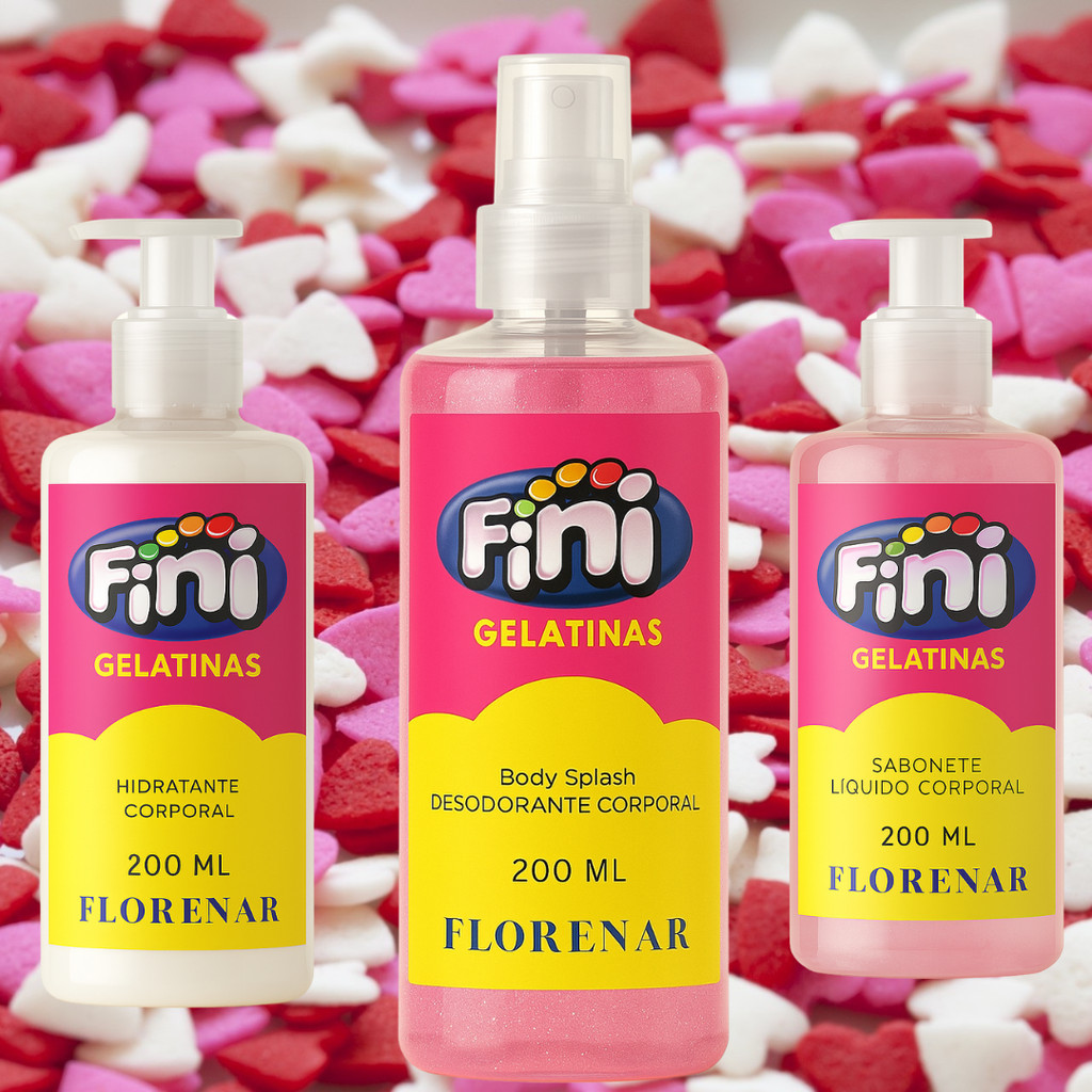 1 Kit Feminino Body Splash Bubbaloo Fini 200Ml + 1 Hidratante 200ML + 1 ...