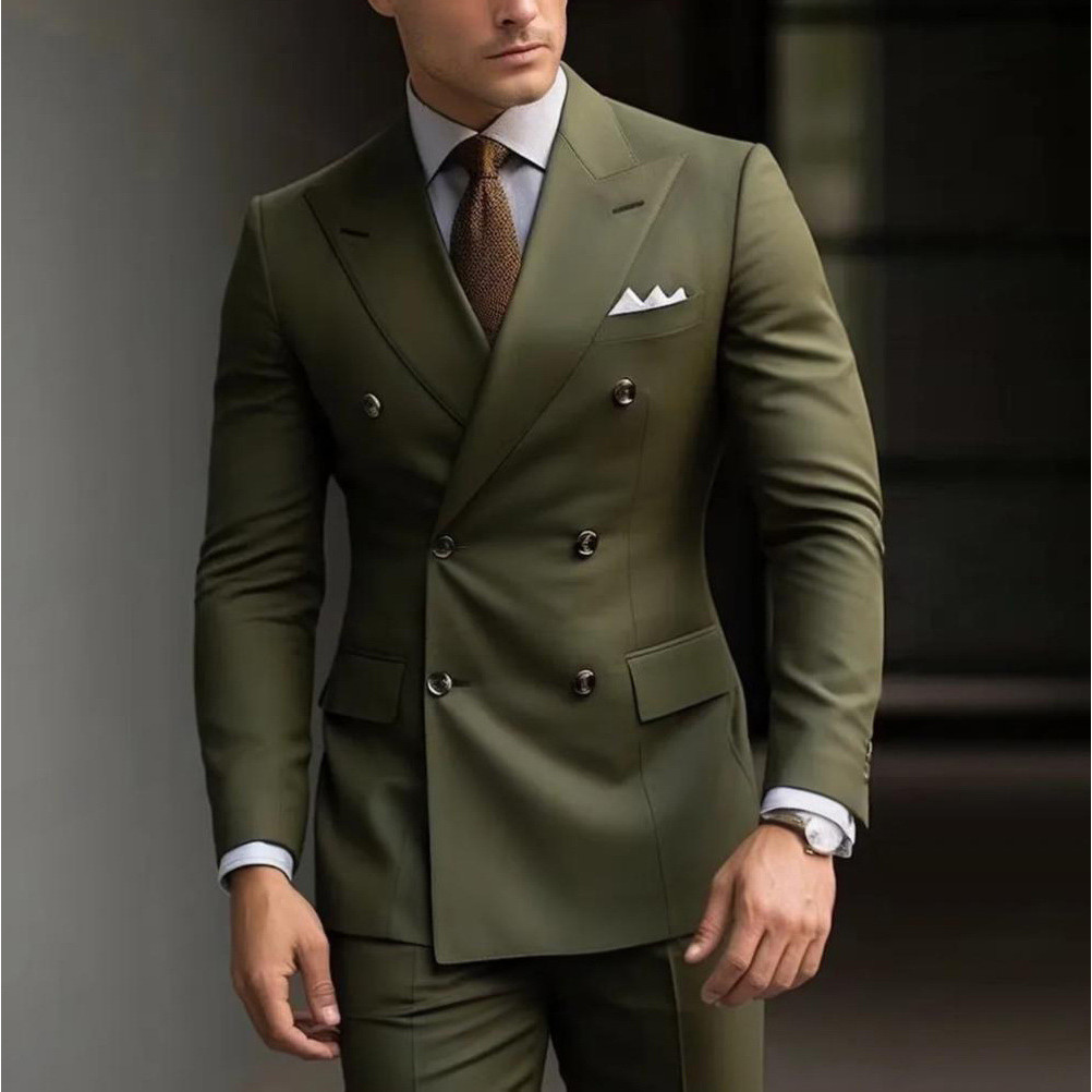 Conjunto De Terno Masculino Verde Do Exército , Ocasião Formal De ...