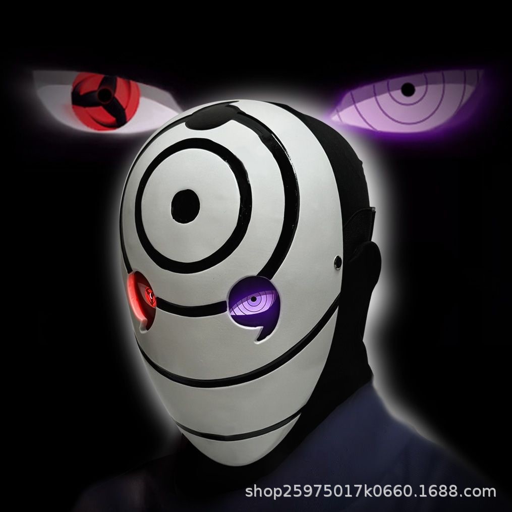 Máscara de Capacete Uchiha Obito Personagem Naruto Cosplay Brilhante ...