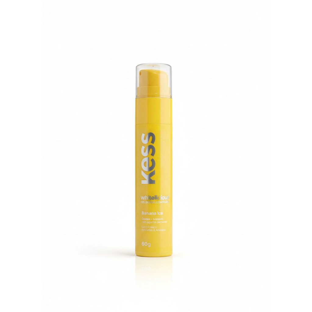 Kess Whitelicious Banana Ice - Gel Dental com Flúor - 60g | Shopee Brasil