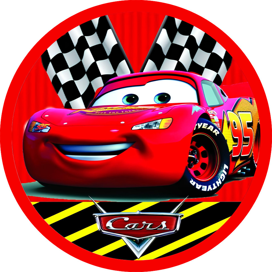 Painel Redondo Carros McQueen | Tecido Premium | Festa Infantil ...