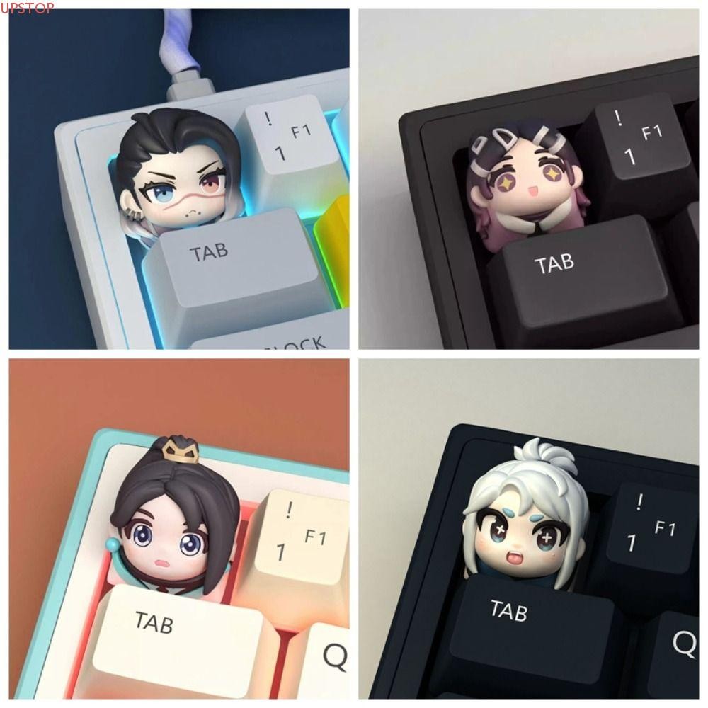 UPSTOP Cute Figure Keycap , VALORANT Jett Sage Fade Clove Teclado ...