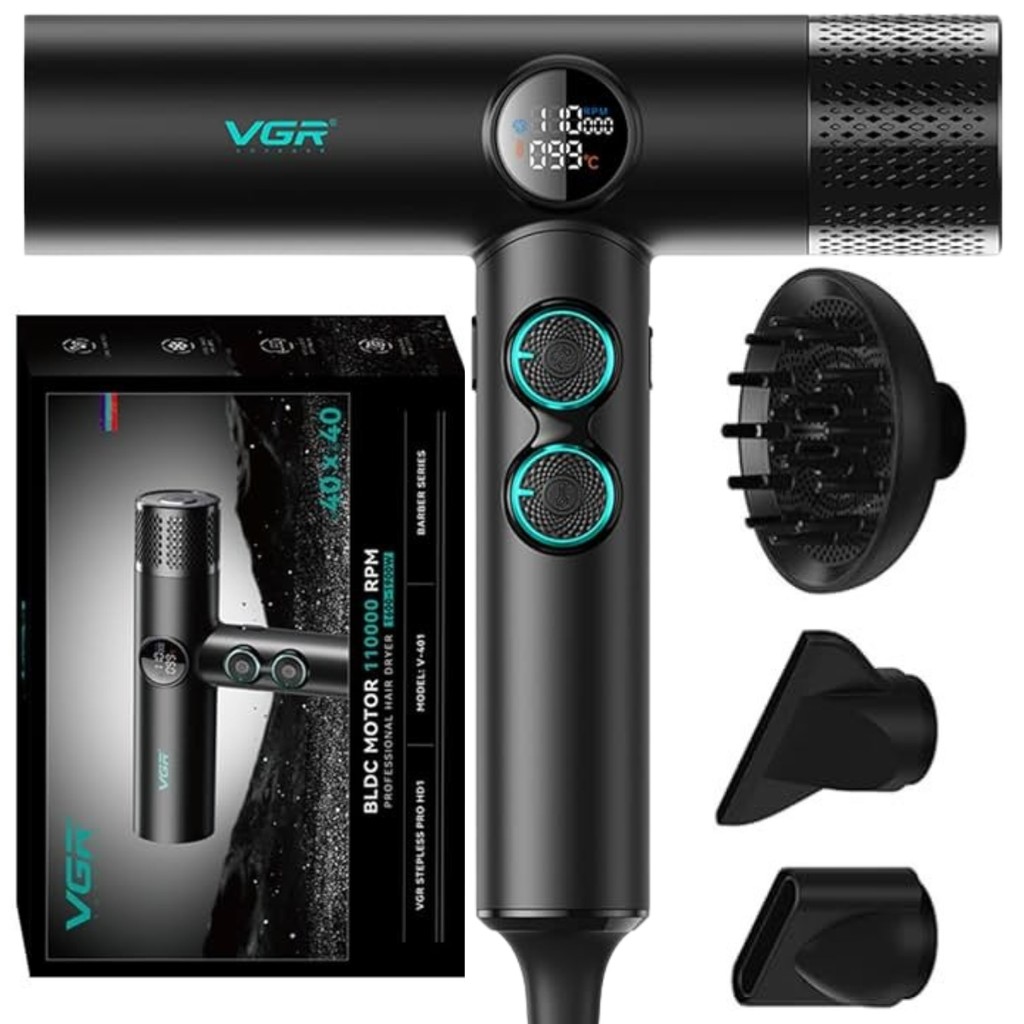 Secador De Cabelo Vgr V-401 1200w Motor 110.000 Rpm 127v | Shopee Brasil