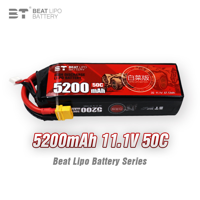 BT LIPO 5200mAh/3S//11.1V/50C/de Lítio para Competição de Modelos de ...