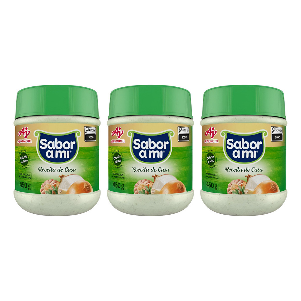 Kit C/3 Tempero Receita De Casa Sabor Ami 450g Ajinomoto | Shopee Brasil