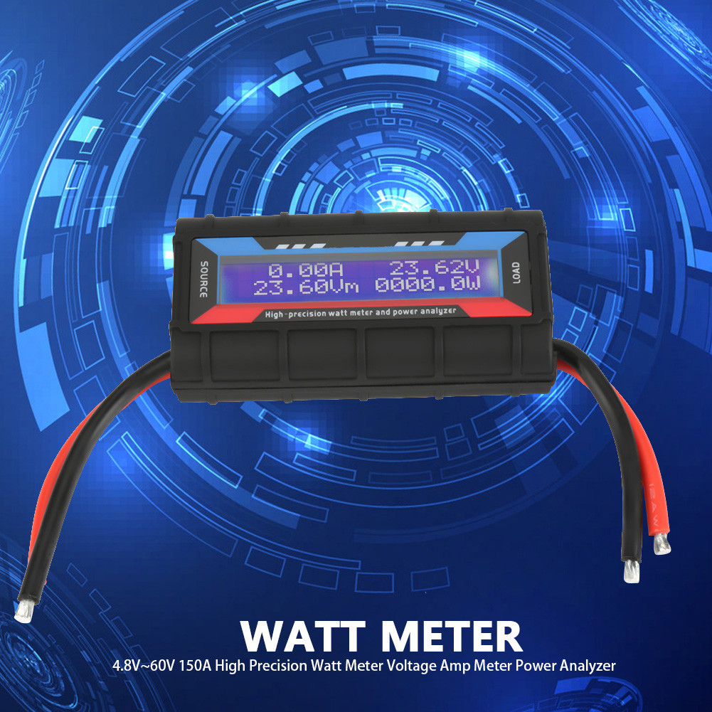 wowohome-BR 4 8V-60V 150A High Precision Watt Meter Voltage Amp for RC ...