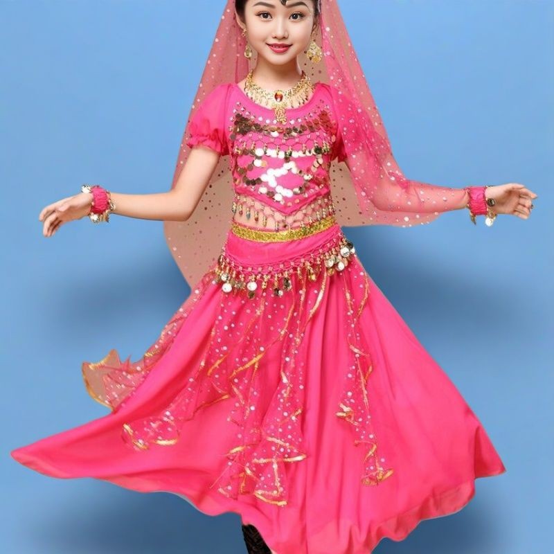 Traje de dança indiana das crianças dia das crianças traje de ...