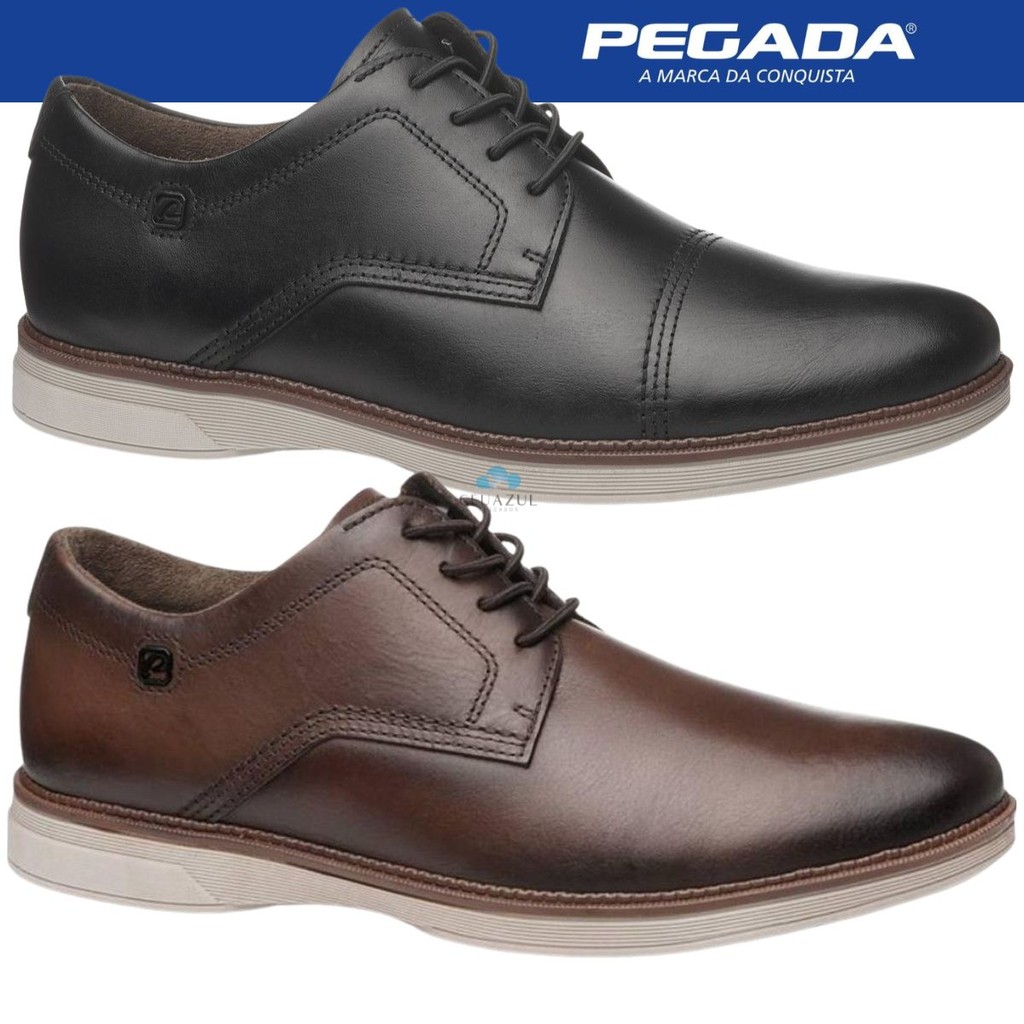 Sapato Masculino Pegada Casual Couro Original Conforto Social | Shopee ...