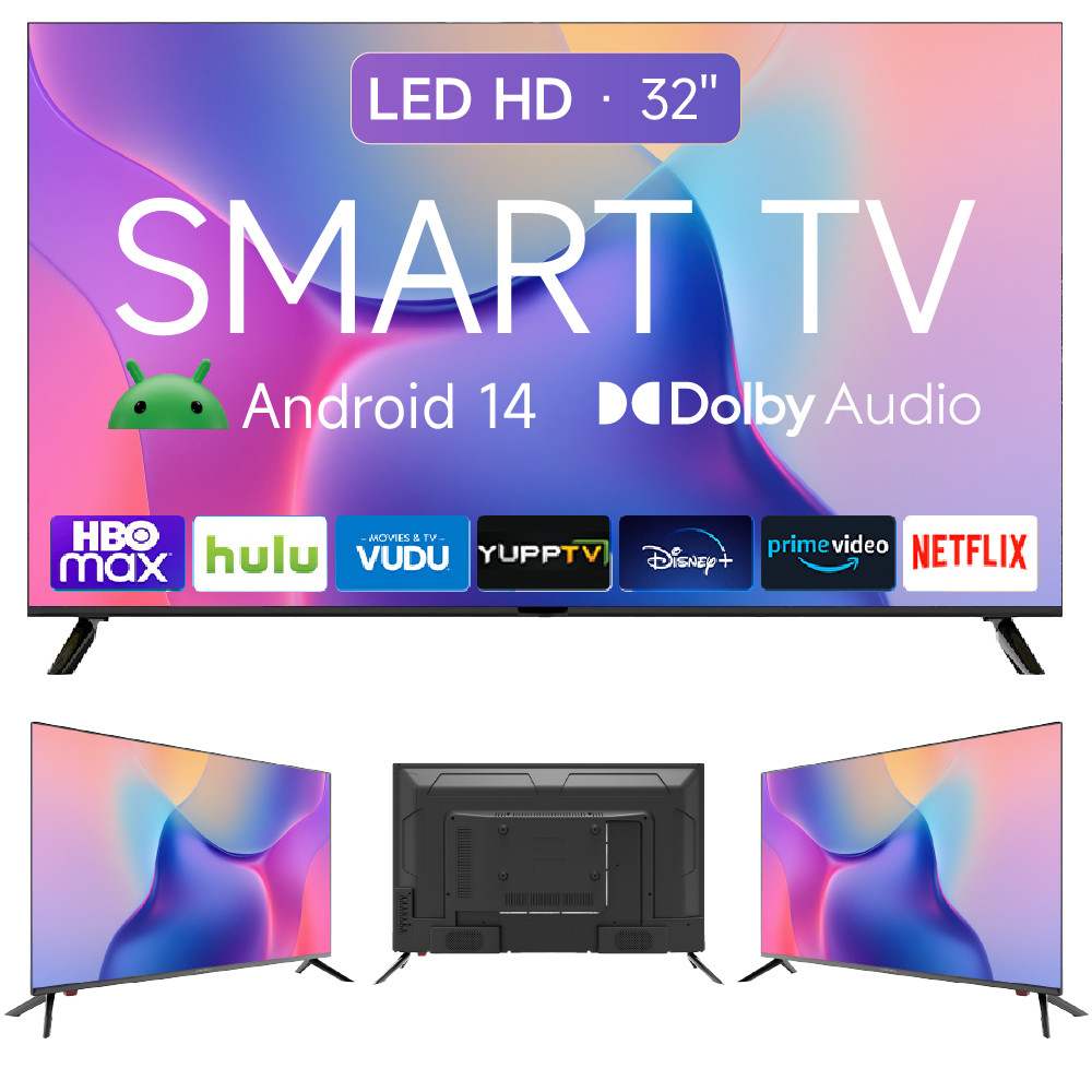 Smart TV 32 polegadas LED HD Wi-Fi TV 60Hz 32wdsnbx 100/240v Android 14 ...