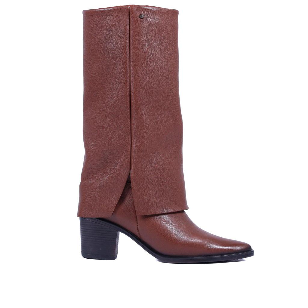 Bota Feminina em Couro Loren Country Zariff LOR015 Marrom | Shopee Brasil